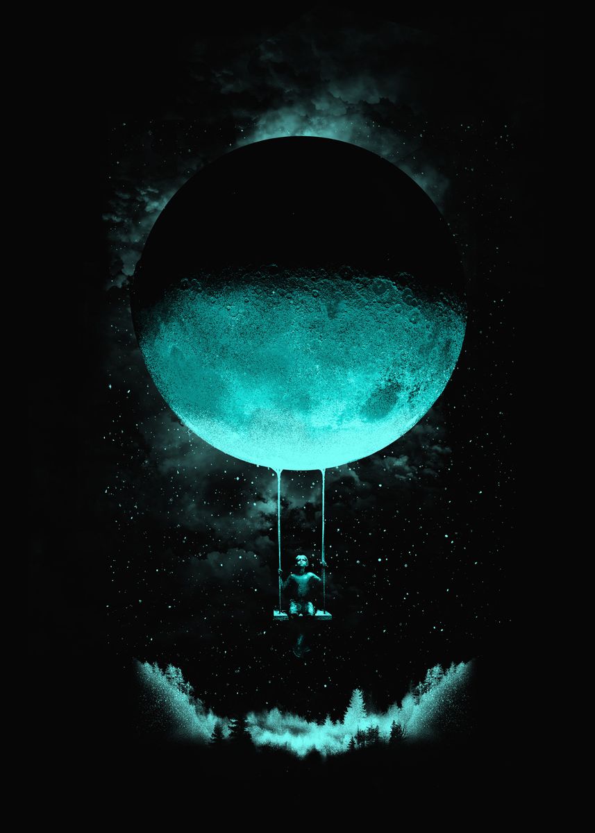 'BOY MOON' Poster by Miro Zatkuliak | Displate