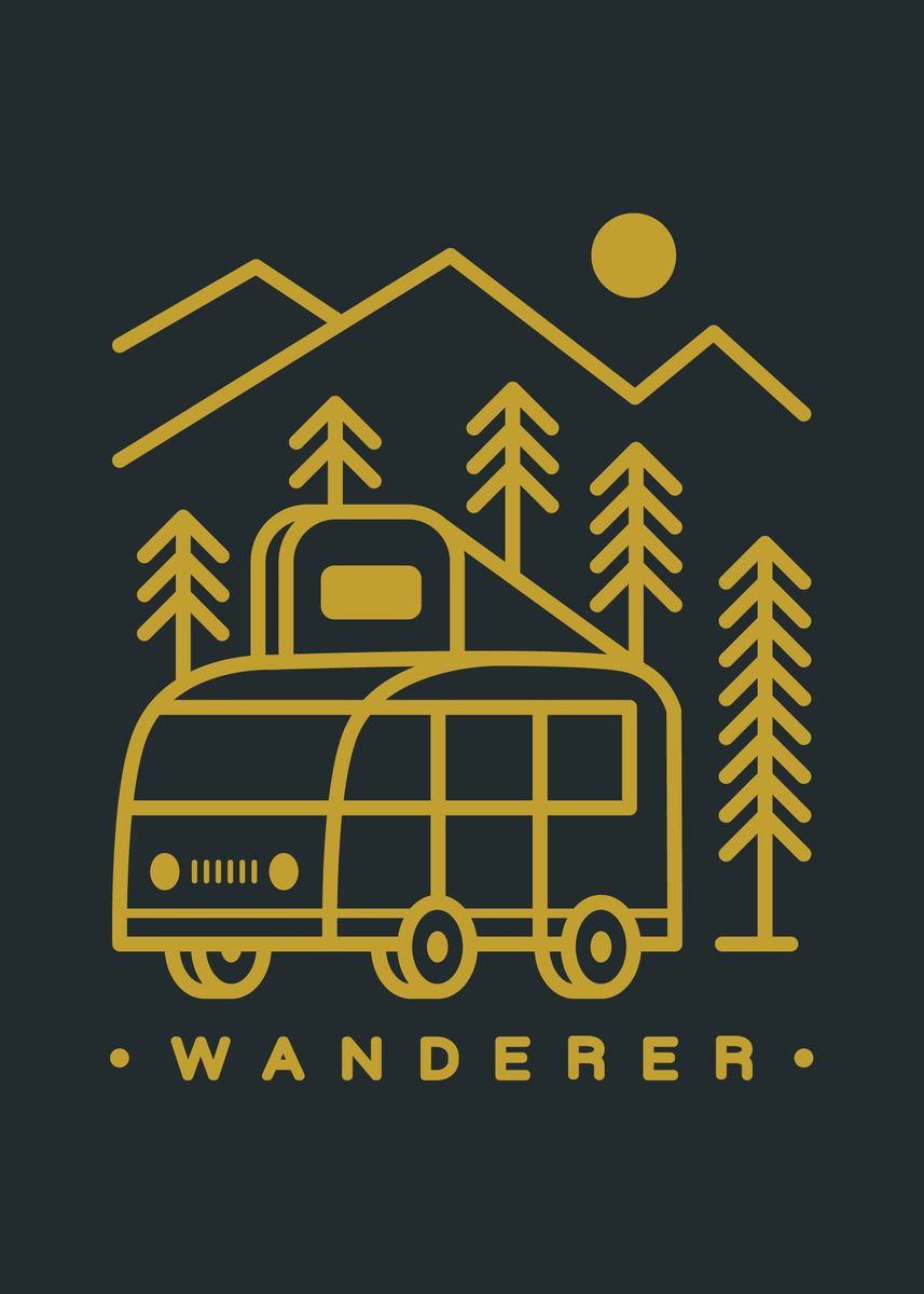 'Wanderer' Poster, picture, metal print, paint by Quilimo Studio | Displate