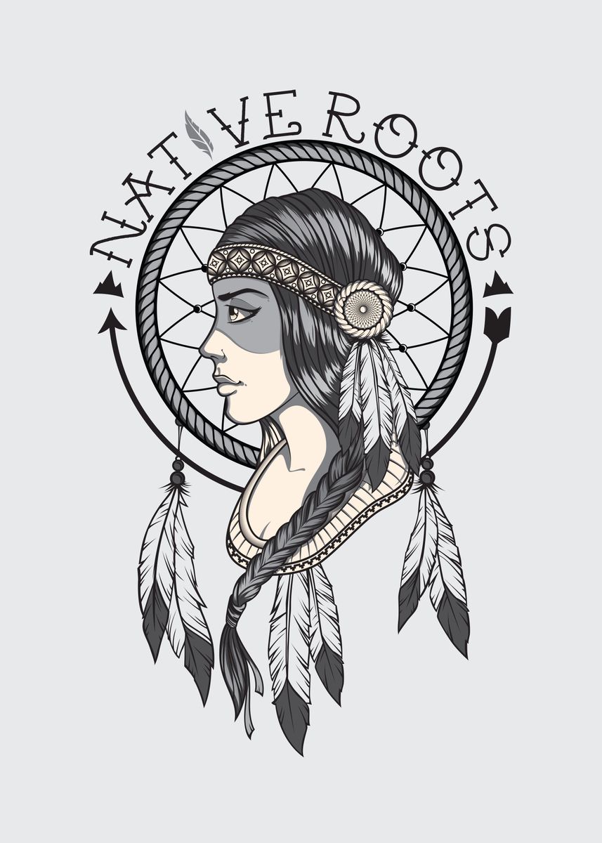 'Native Roots' Poster, picture, metal print, paint by Plugaru Catalin ...