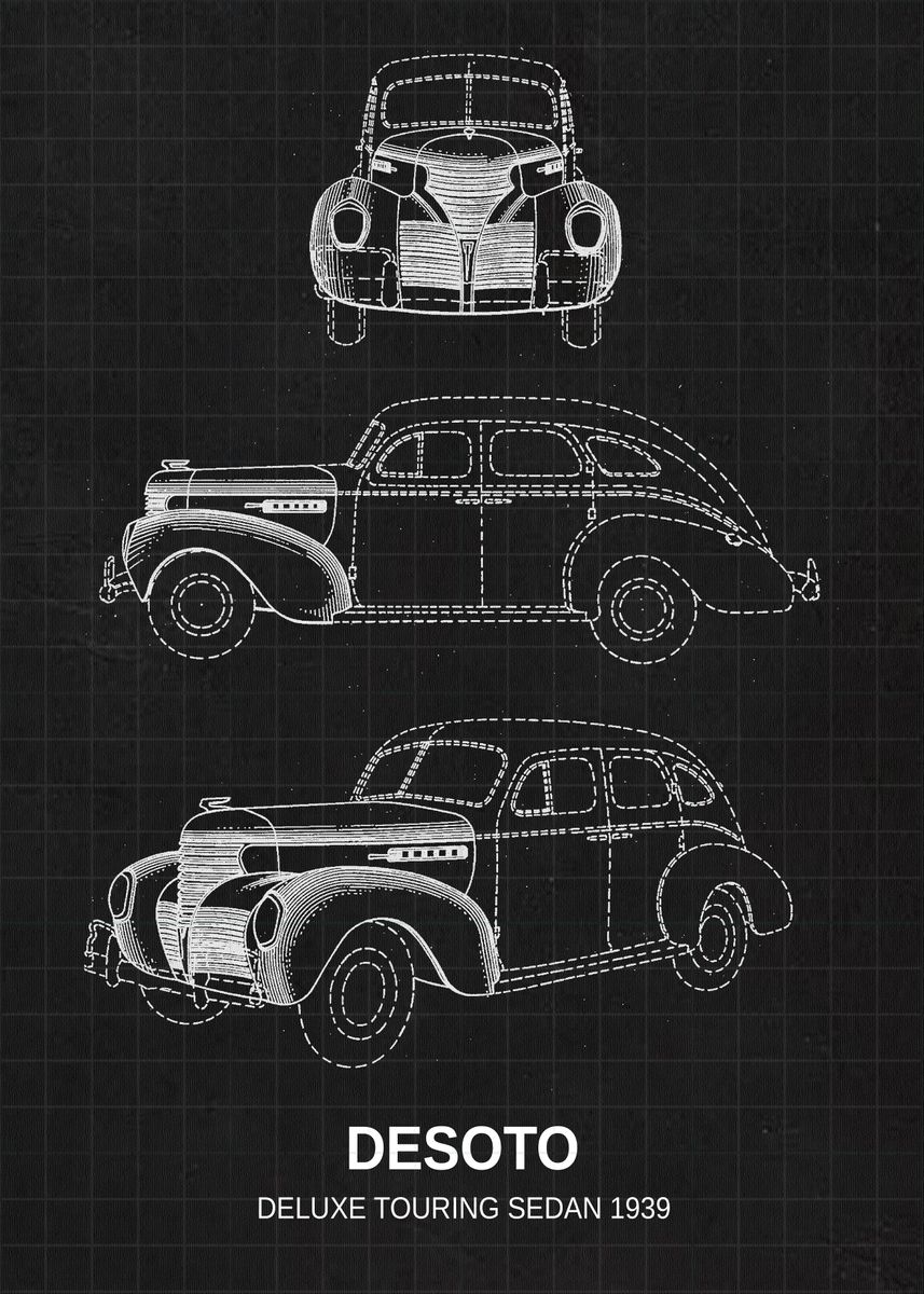 'DeSoto Deluxe Touring Seda' Poster, picture, metal print, paint by ...