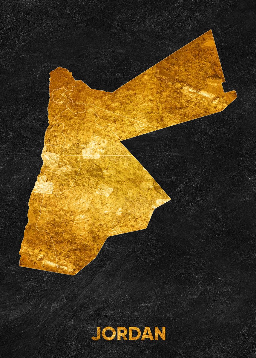 'Jordan map' Poster, picture, metal print, paint by SplashDesign | Displate
