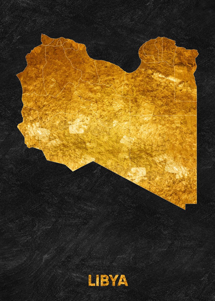 'Libya' Poster, picture, metal print, paint by SplashDesign | Displate