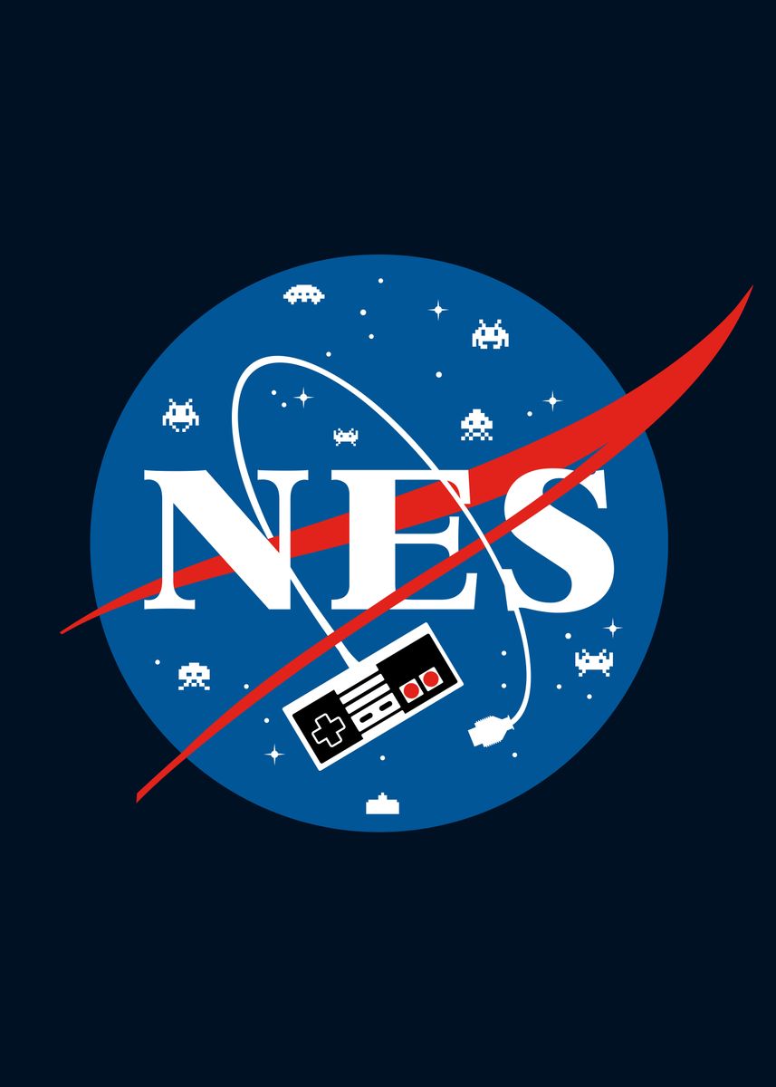 'NES Space' Poster, picture, metal print, paint by Vitaliy Klimenko ...