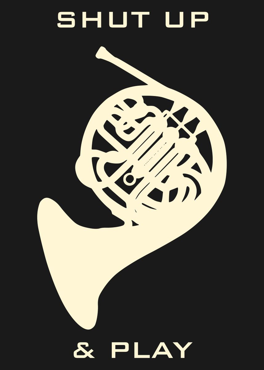 'French Horn' Poster, picture, metal print, paint by Creatify ...