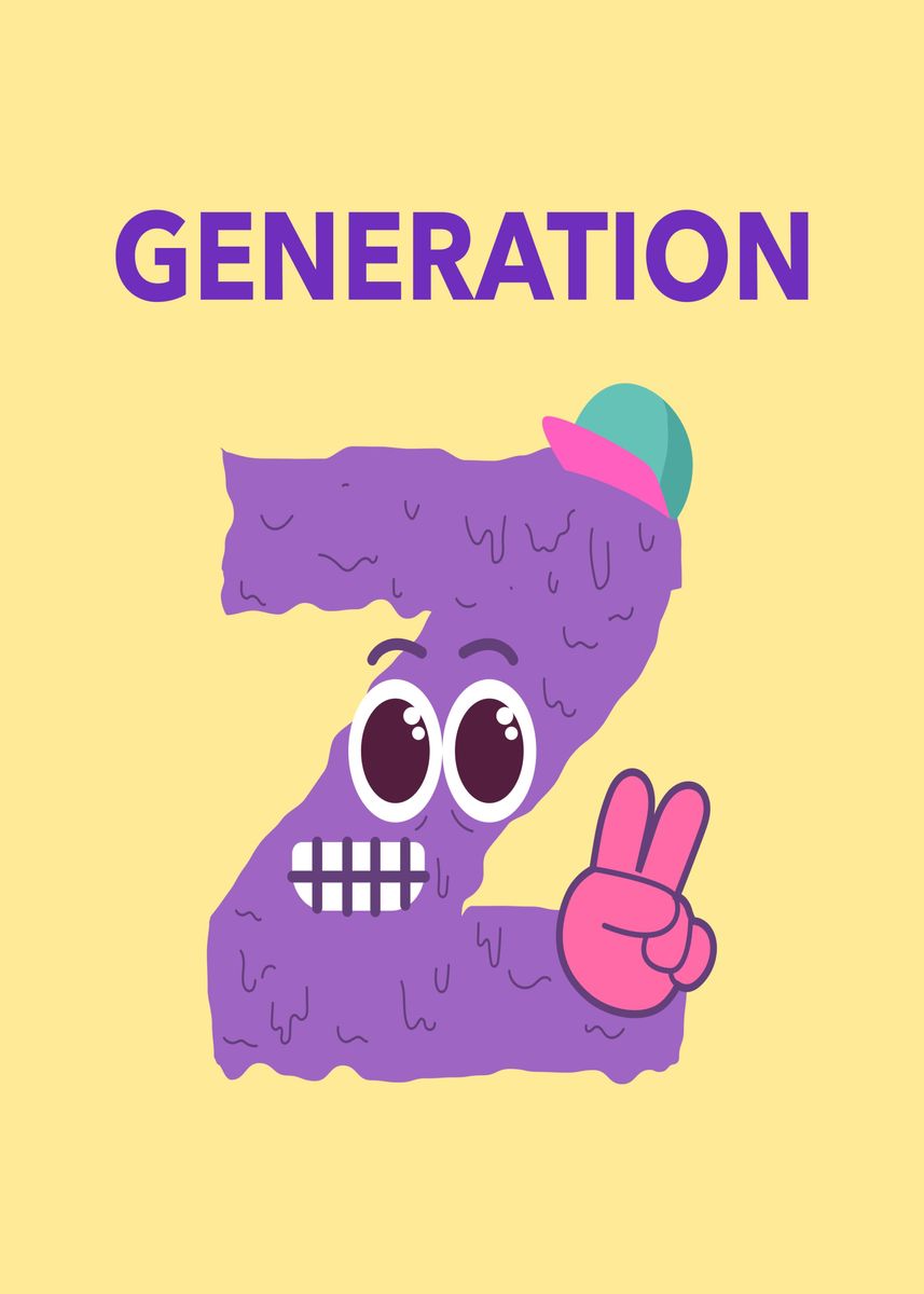 'Generation Z' Poster, picture, metal print, paint by Max Ronn | Displate