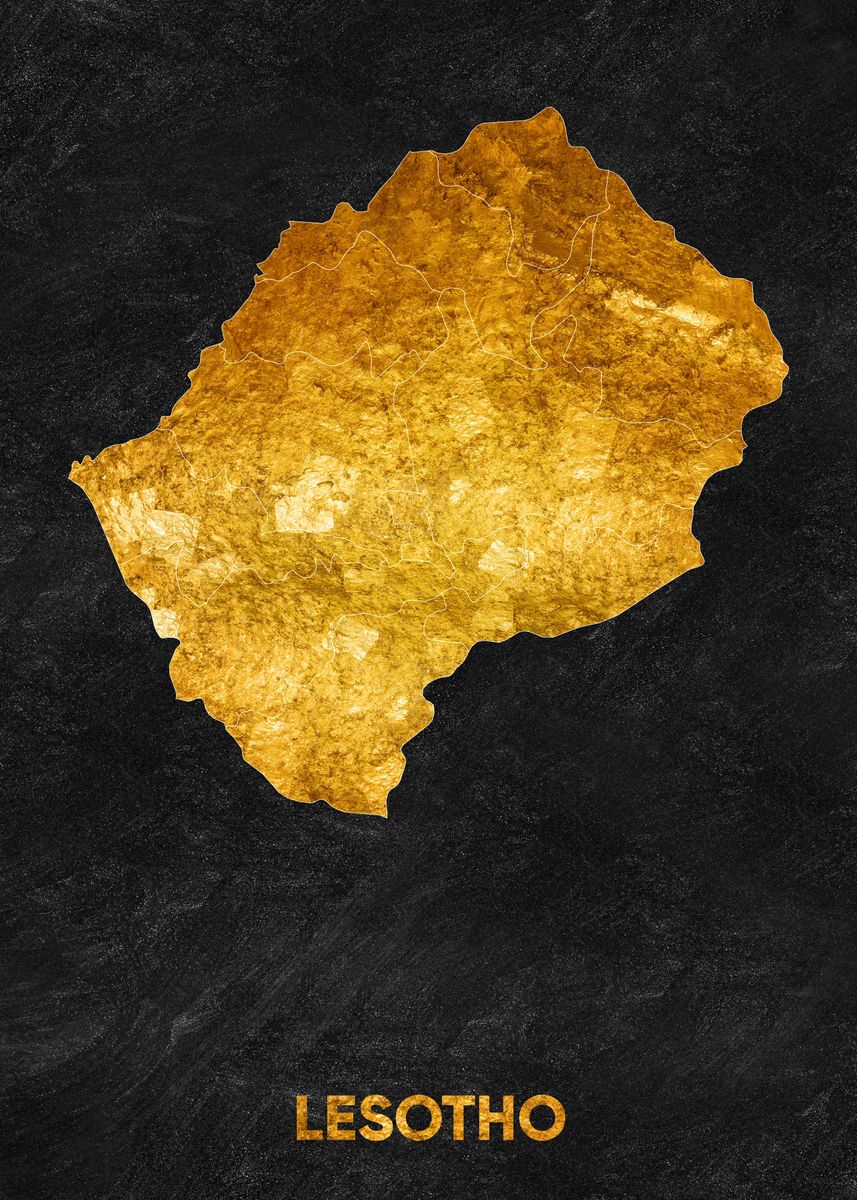 'lesotho' Poster, picture, metal print, paint by SplashDesign | Displate