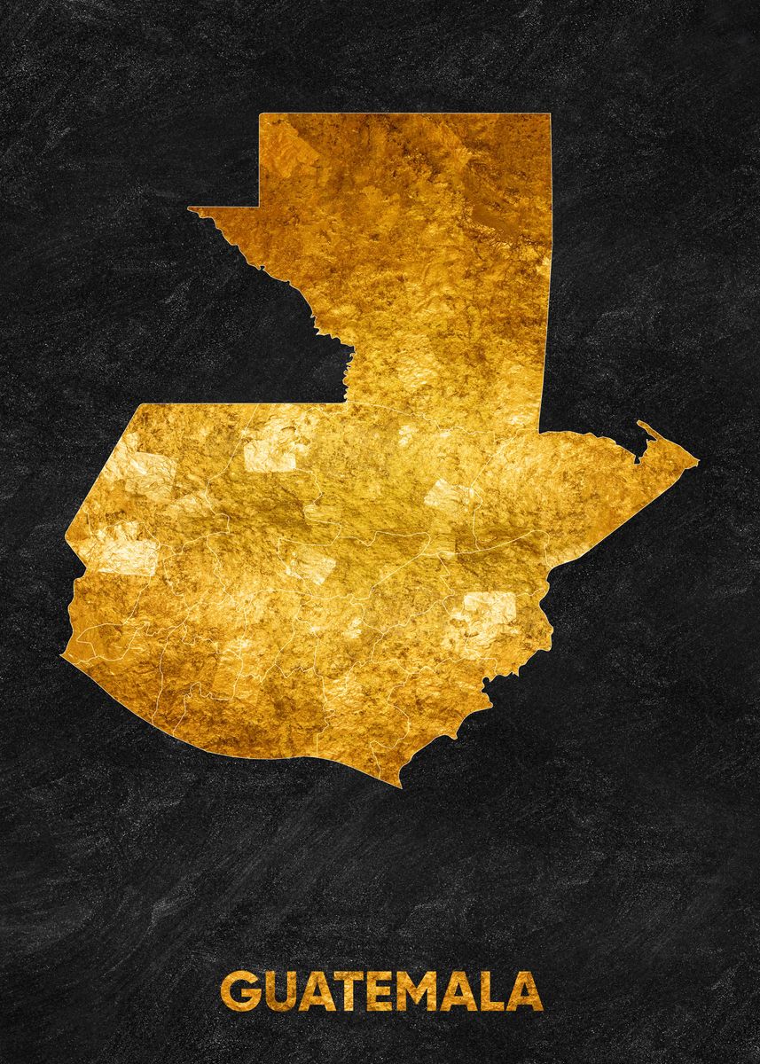 'guatemala map' Poster by SplashDesign | Displate