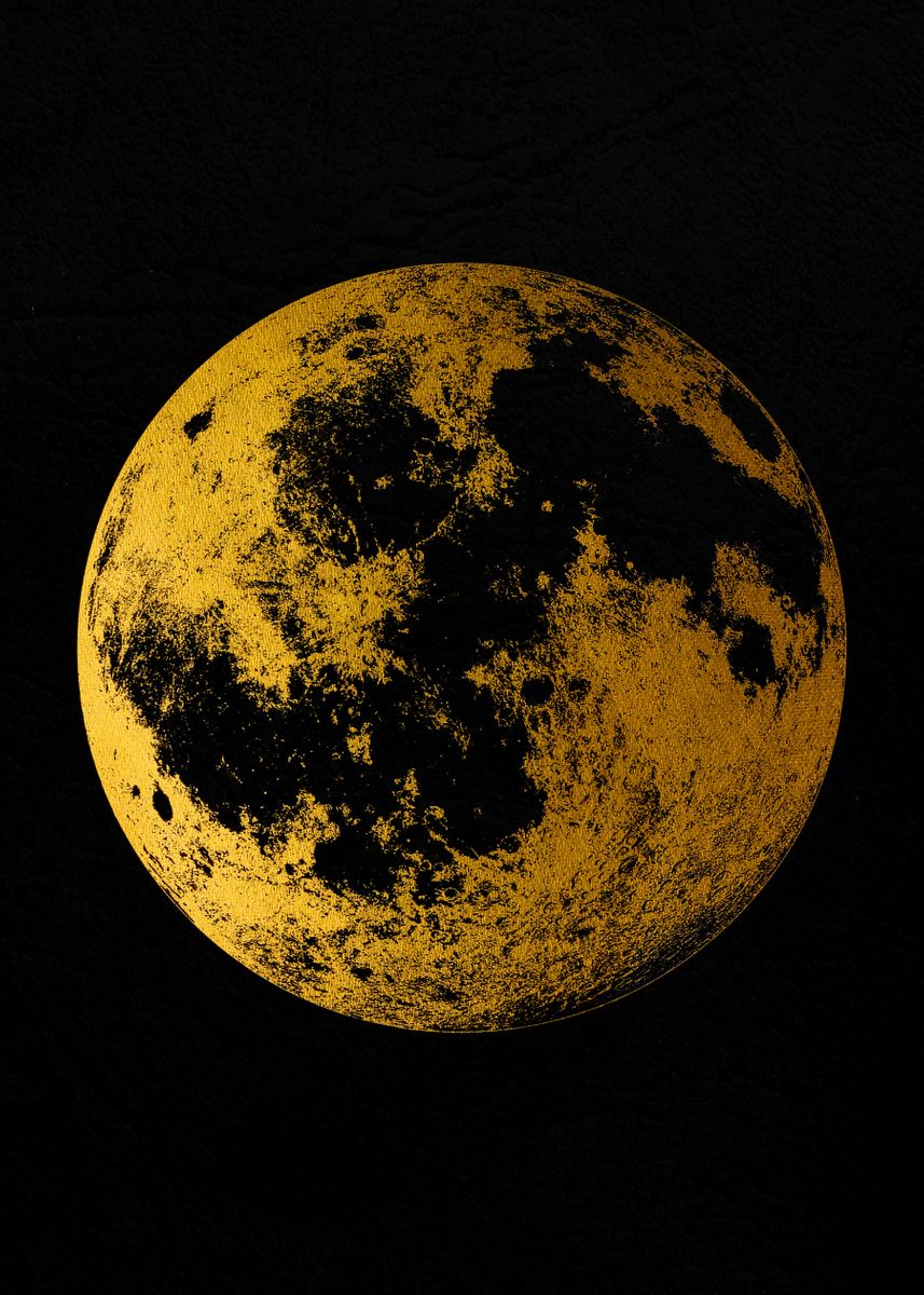 'Golden Moon' Poster by Music Arts | Displate