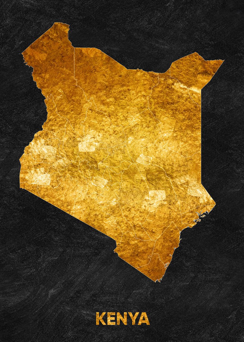 'Kenya' Poster, picture, metal print, paint by SplashDesign | Displate