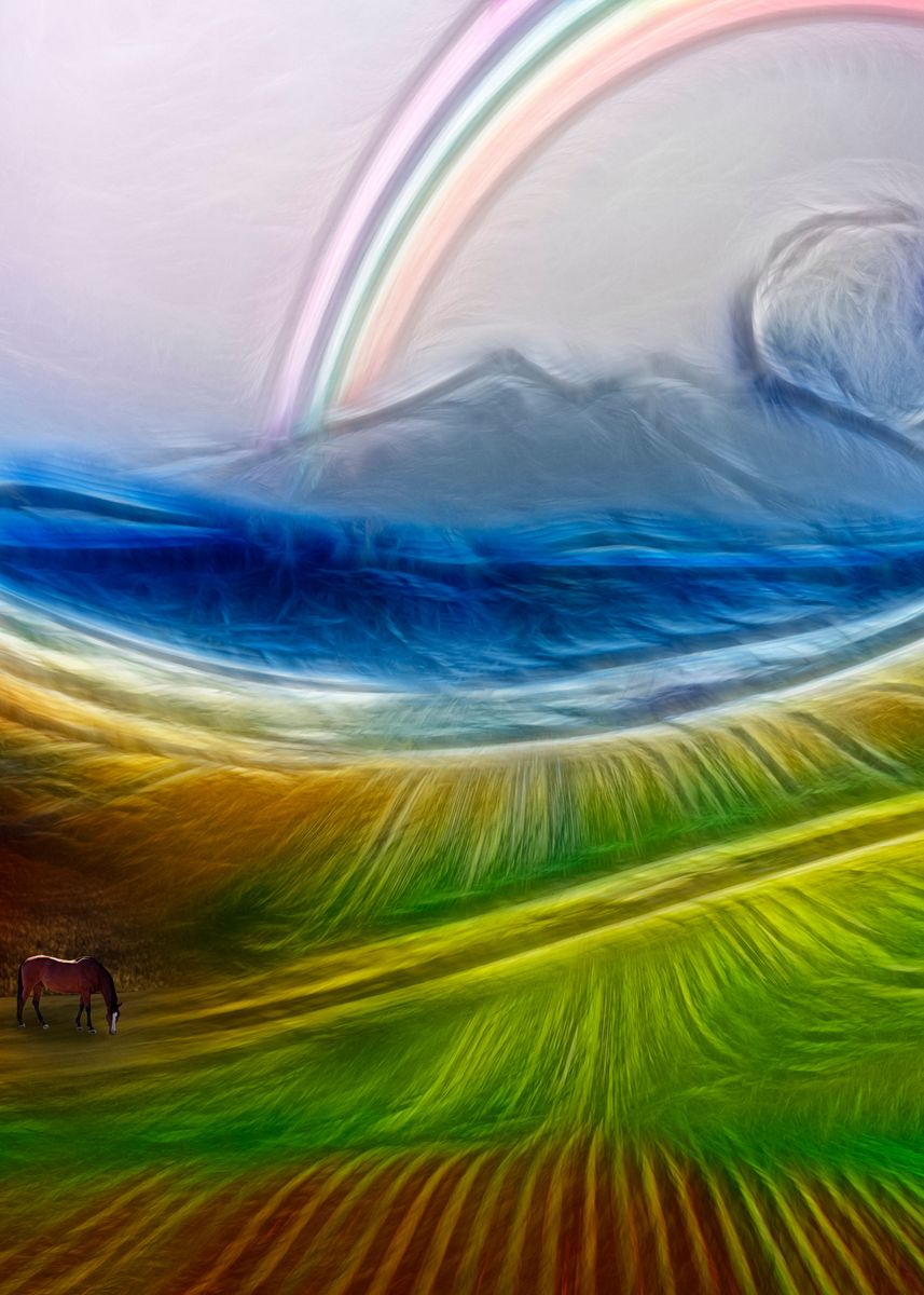 'Peaceful Landscape' Poster, picture, metal print, paint by Bruce Rolff ...