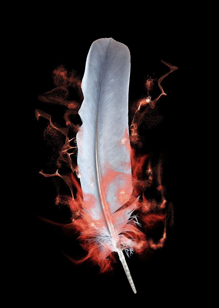 'Fire Feather' Poster by Dave Foster | Displate