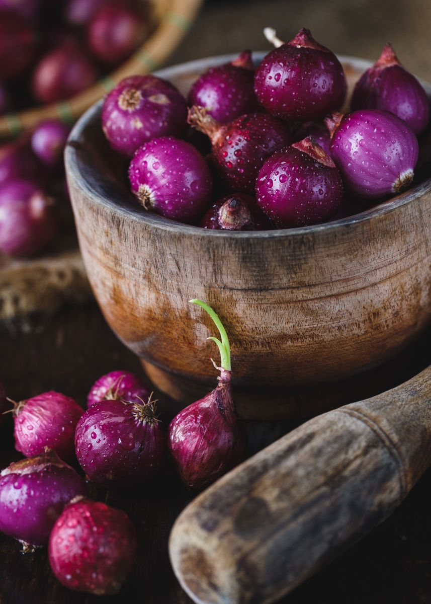 'Fresh shallots' Poster, picture, metal print, paint by TaTu Art | Displate