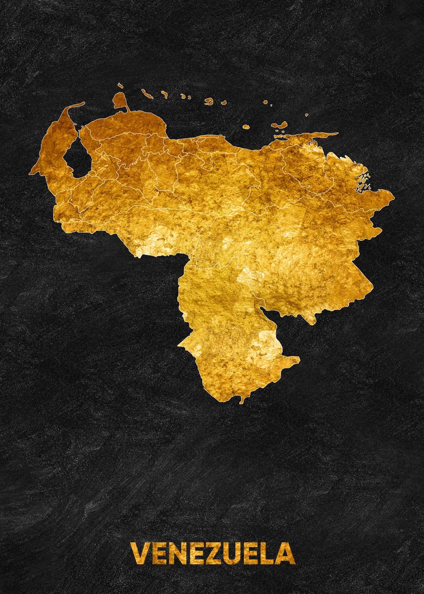 'venezuela' Poster, picture, metal print, paint by SplashDesign | Displate