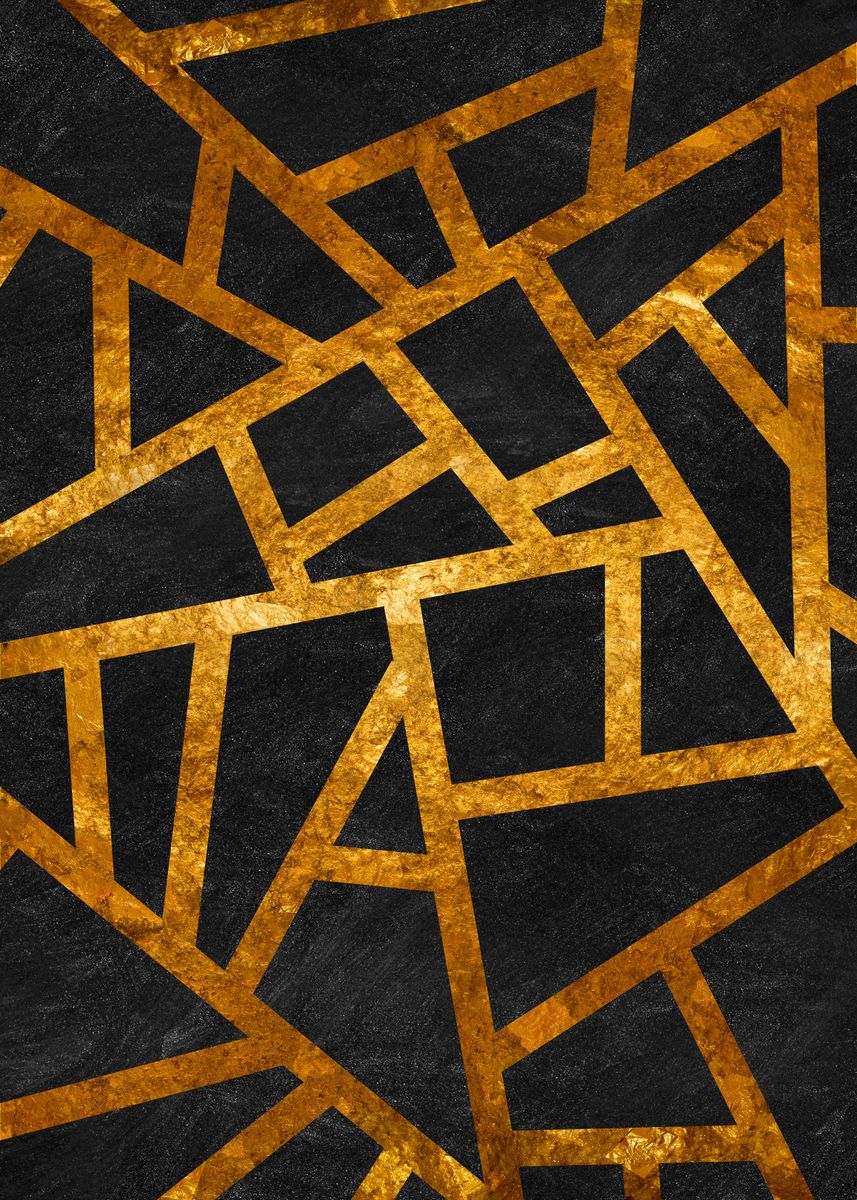 'Gold stripes' Poster by SplashDesign | Displate