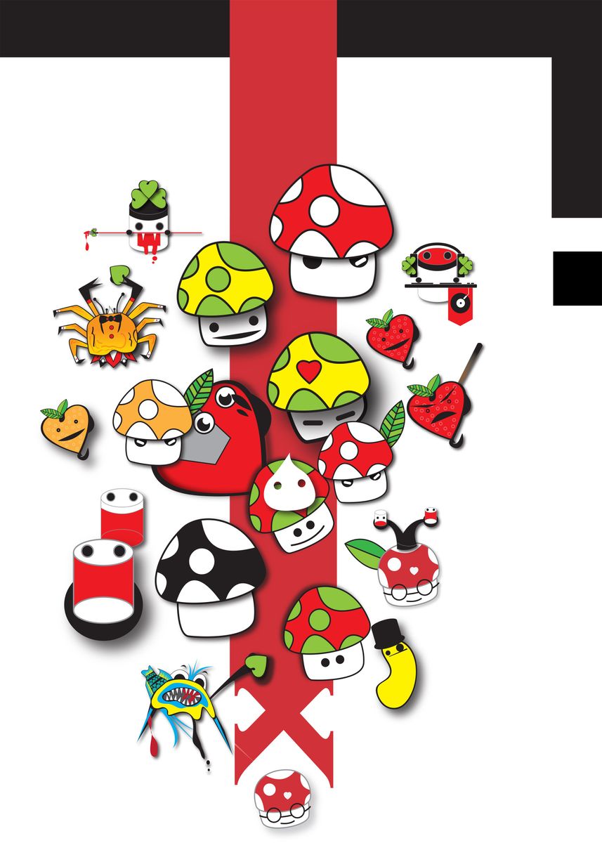 'The Gang ' Poster, picture, metal print, paint by mingmushi | Displate