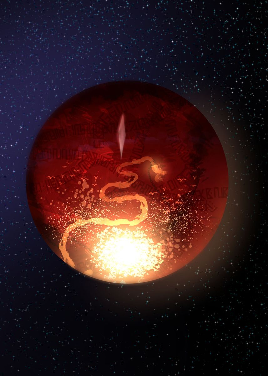 'Planet D' Poster, picture, metal print, paint by Rhizero | Displate