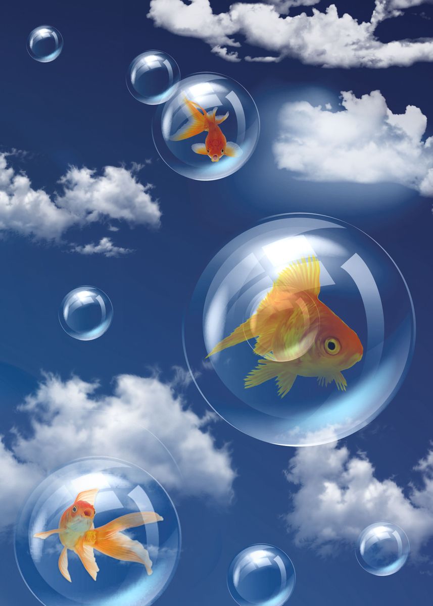 'Bubble Fish' Poster, picture, metal print, paint by Opel Mendoza ...