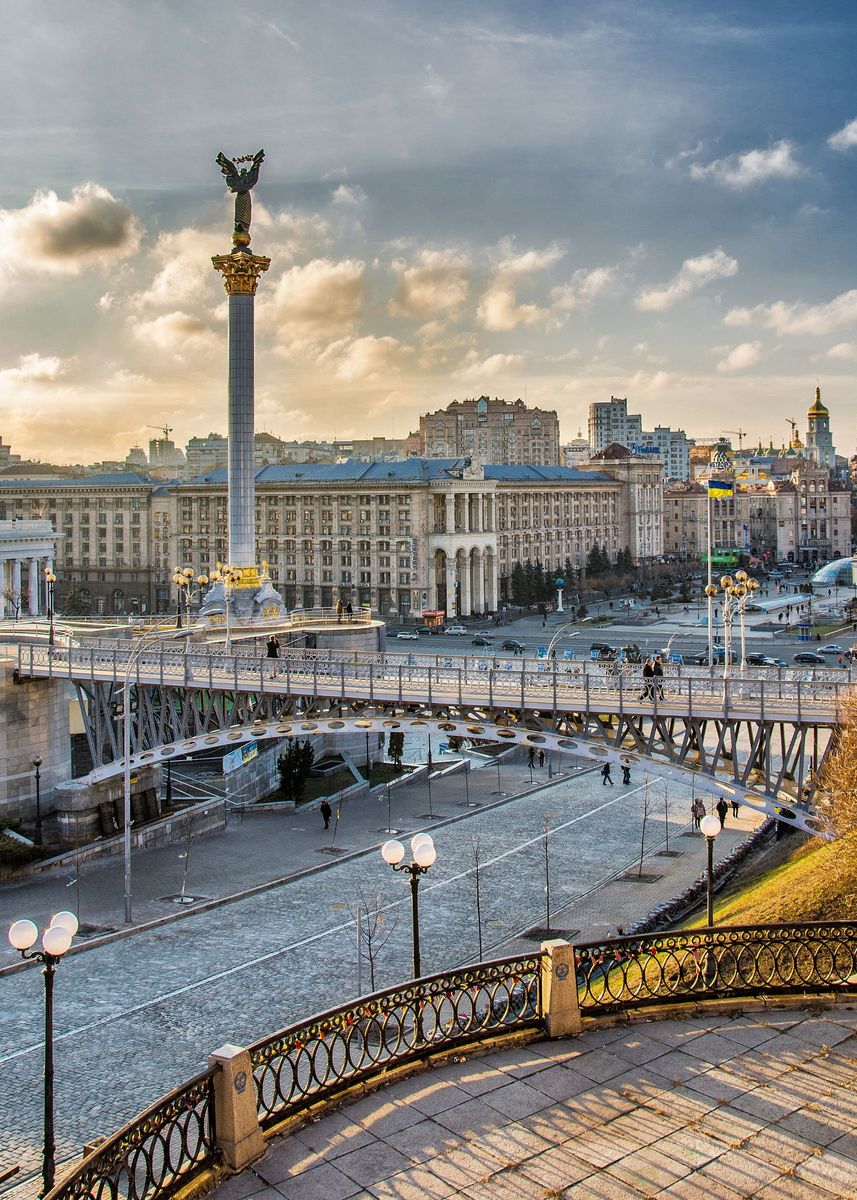 'Center of Kiyv' Poster, picture, metal print, paint by Vladyslav ...