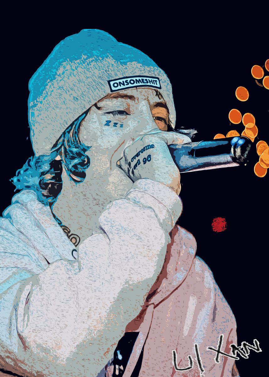 'Lil Xan' Poster, picture, metal print, paint by Dillon Holden | Displate