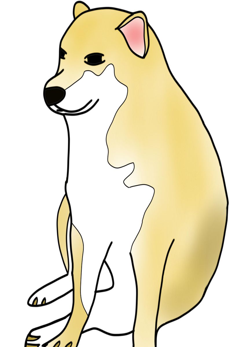 '2D Cheems' Poster, picture, metal print, paint by Henry Schwartz ...