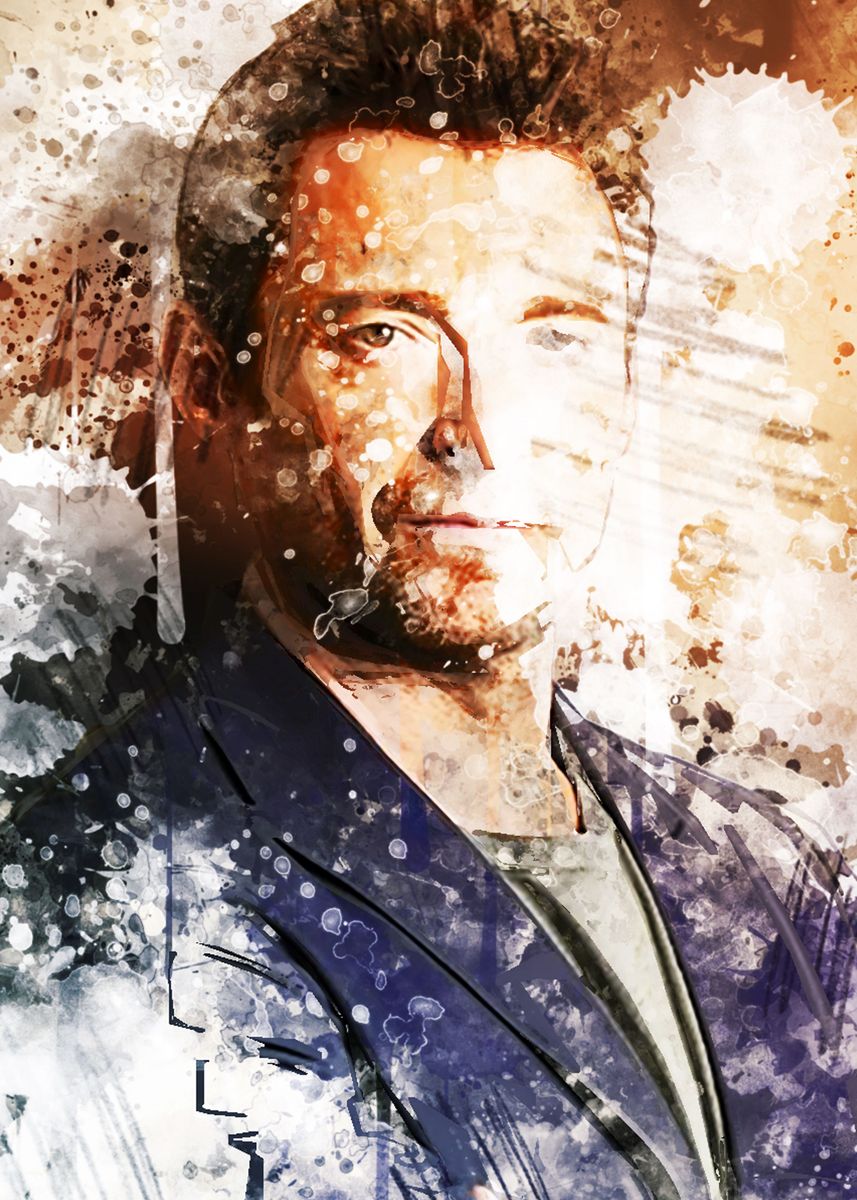 'Hugh Jackman' Poster by Alex Mann | Displate