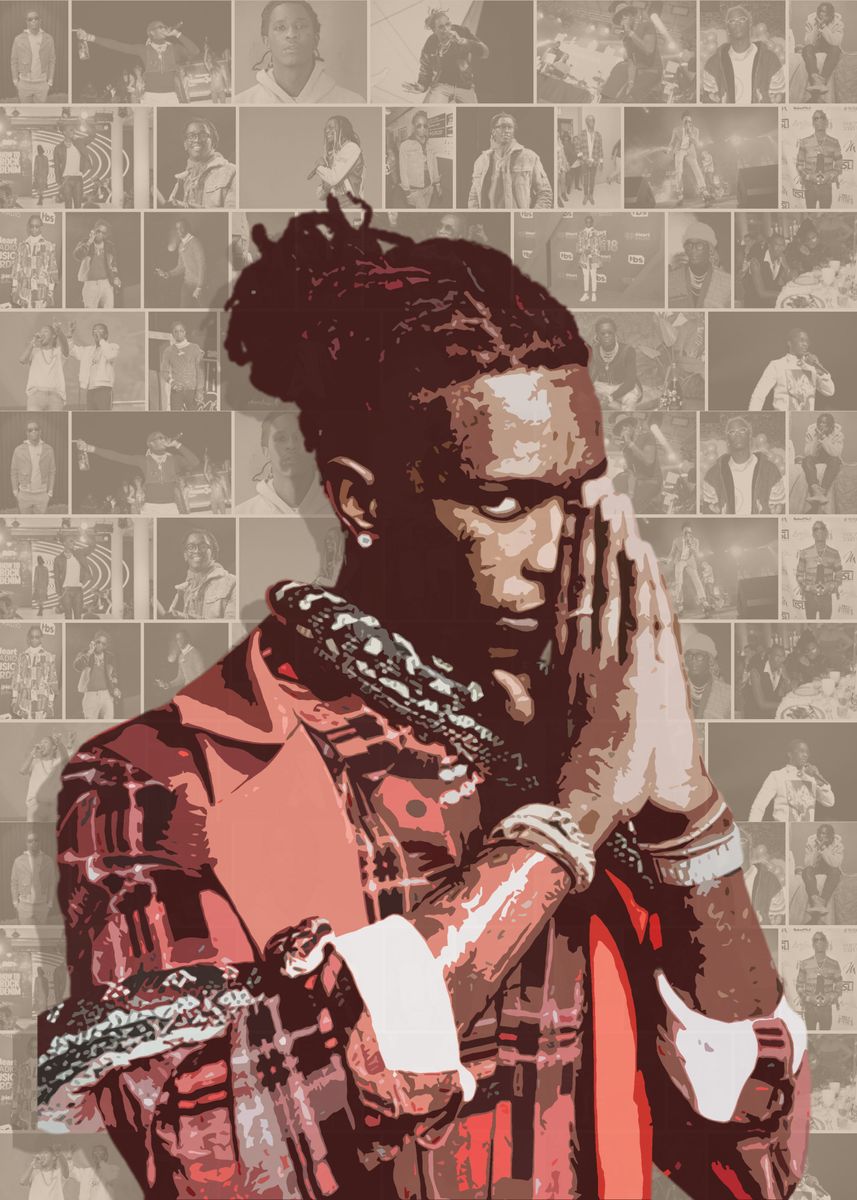 'Young Thug' Poster, picture, metal print, paint by Booth Callahan ...
