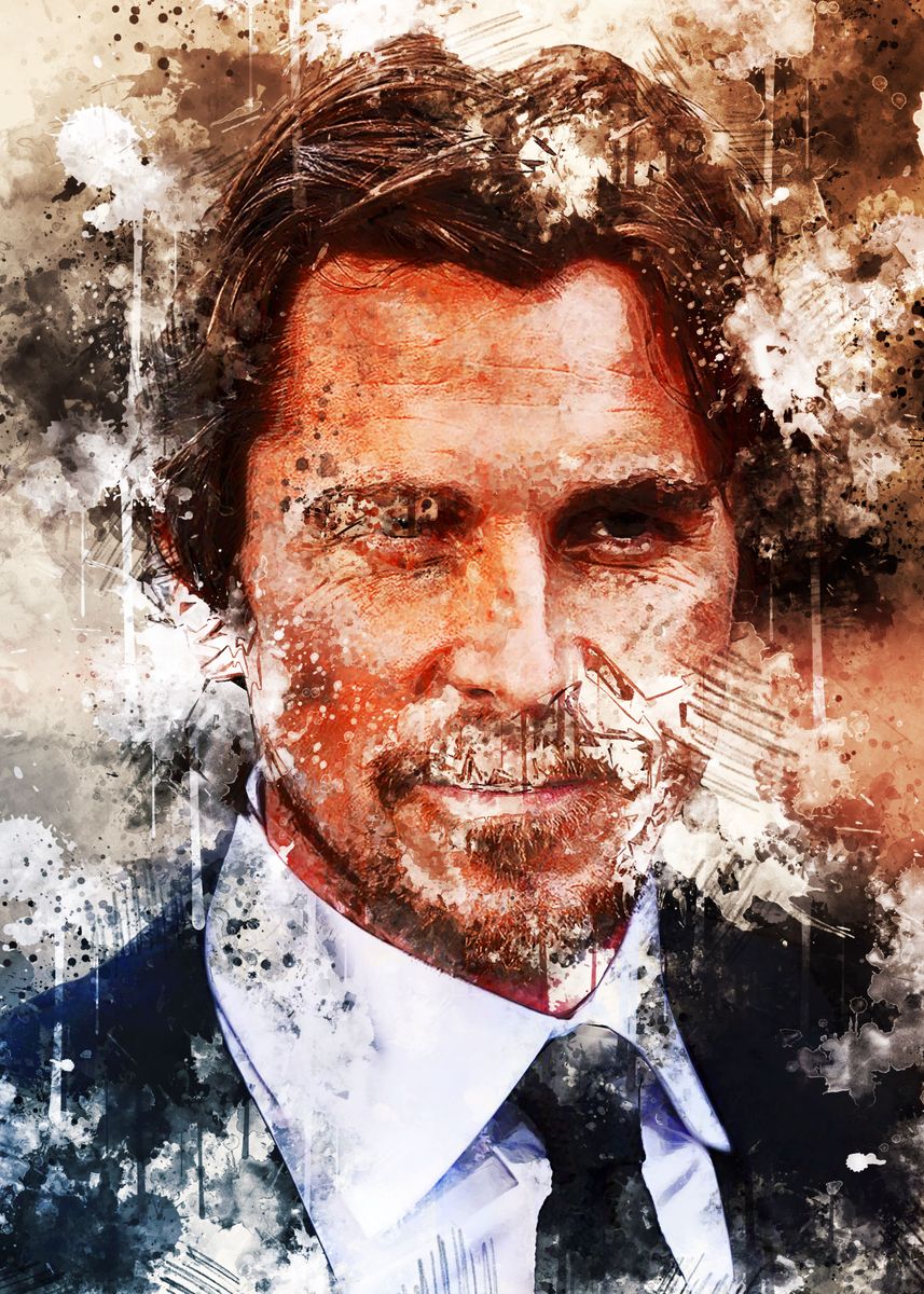 'Christian Bale' Poster, picture, metal print, paint by Alex Mann ...