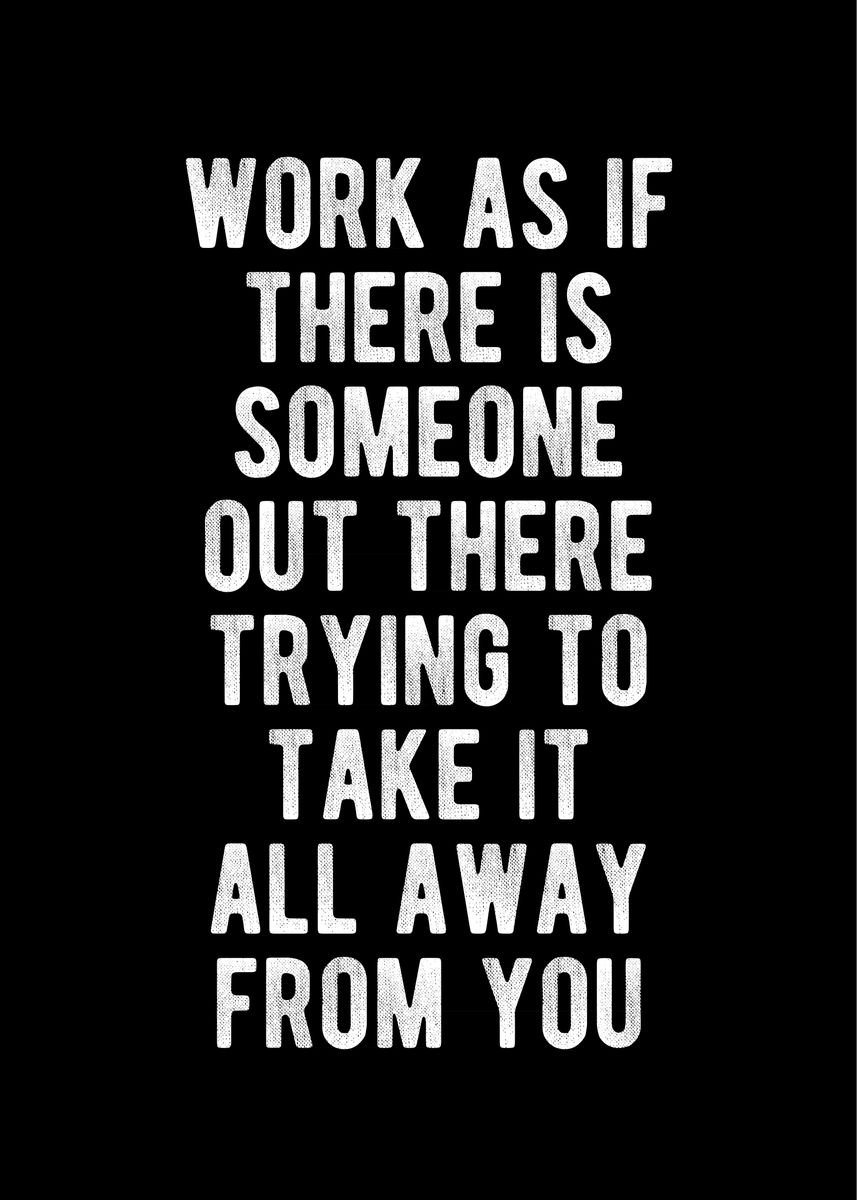 'Outwork Them Quote' Poster by Motivational Flow | Displate