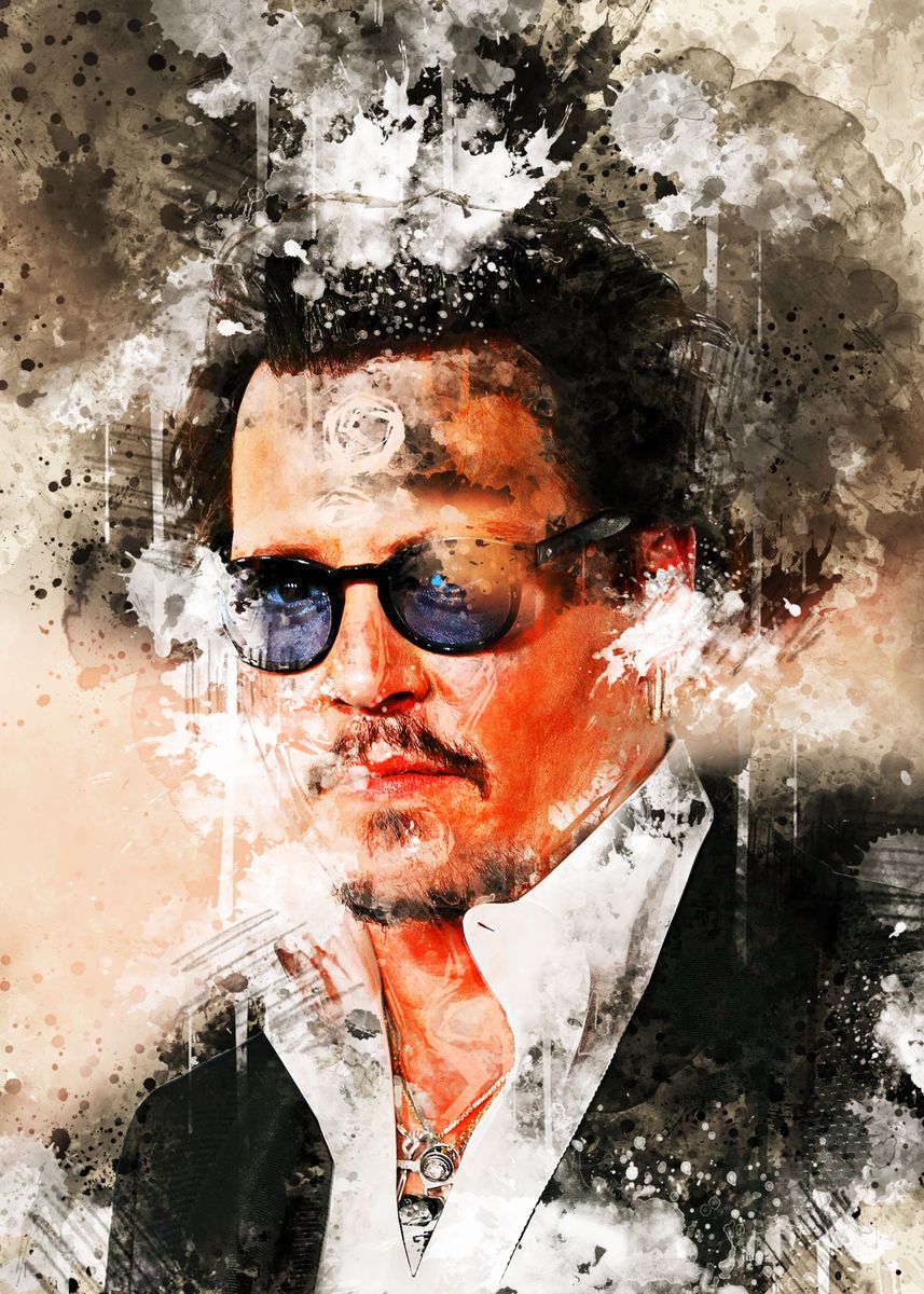 'Johnny Depp' Poster, picture, metal print, paint by Alex Mann | Displate