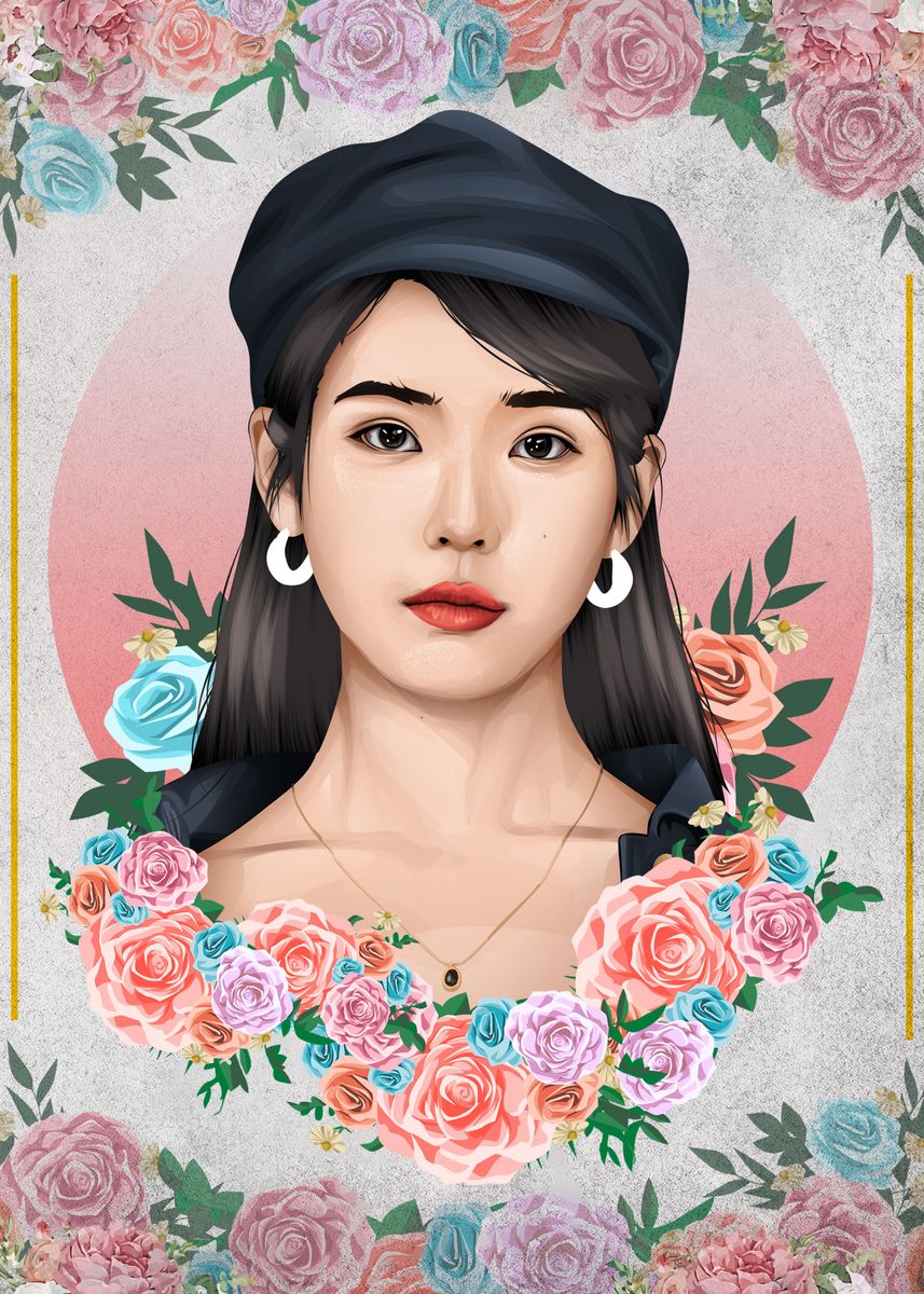 'IU ' Poster, picture, metal print, paint by Benzon | Displate