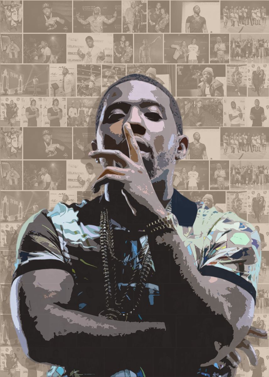 ' YFN Lucci' Poster, picture, metal print, paint by Booth Callahan ...