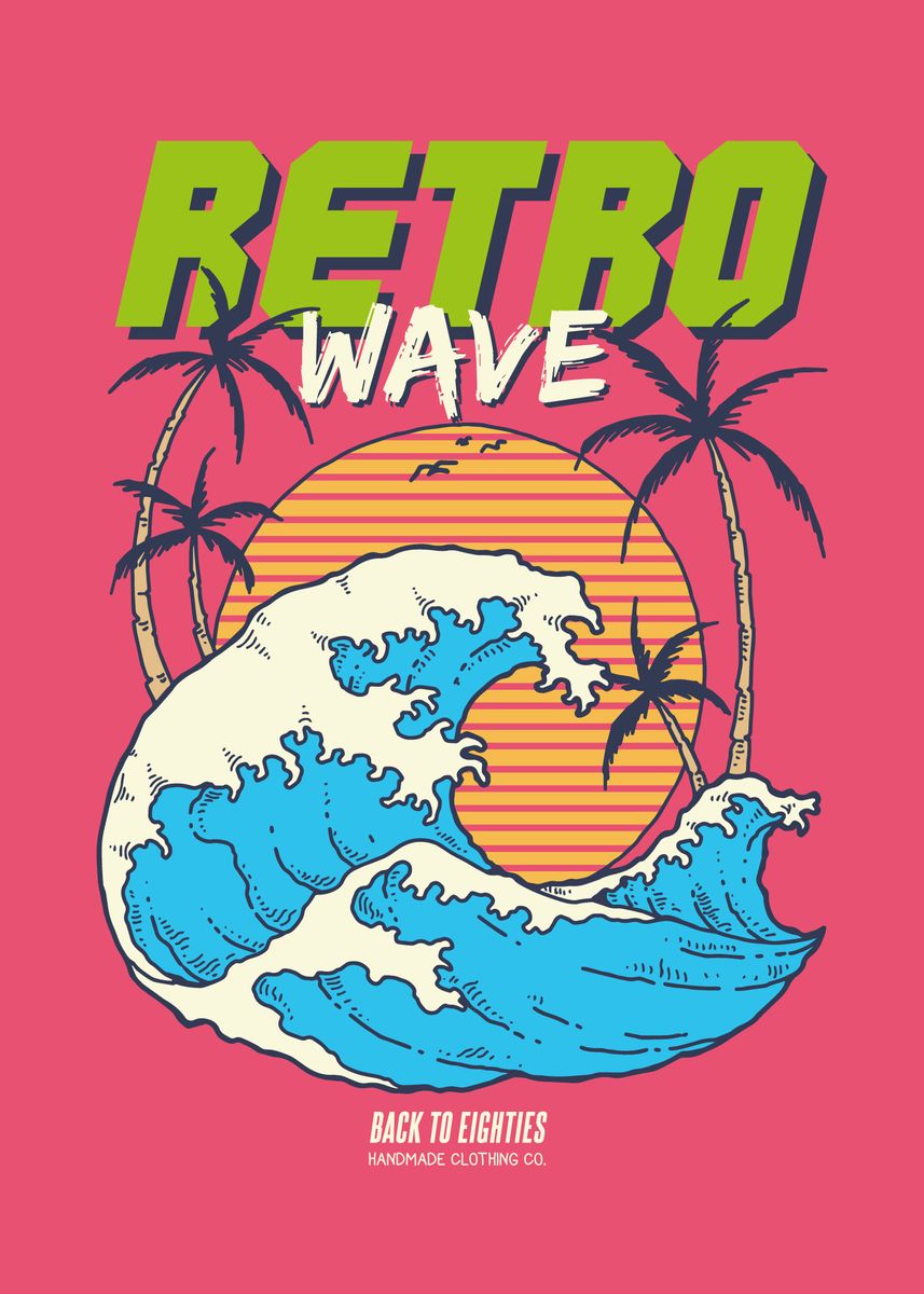 'Retro Wave' Poster, picture, metal print, paint by Ralph Frankenberg ...