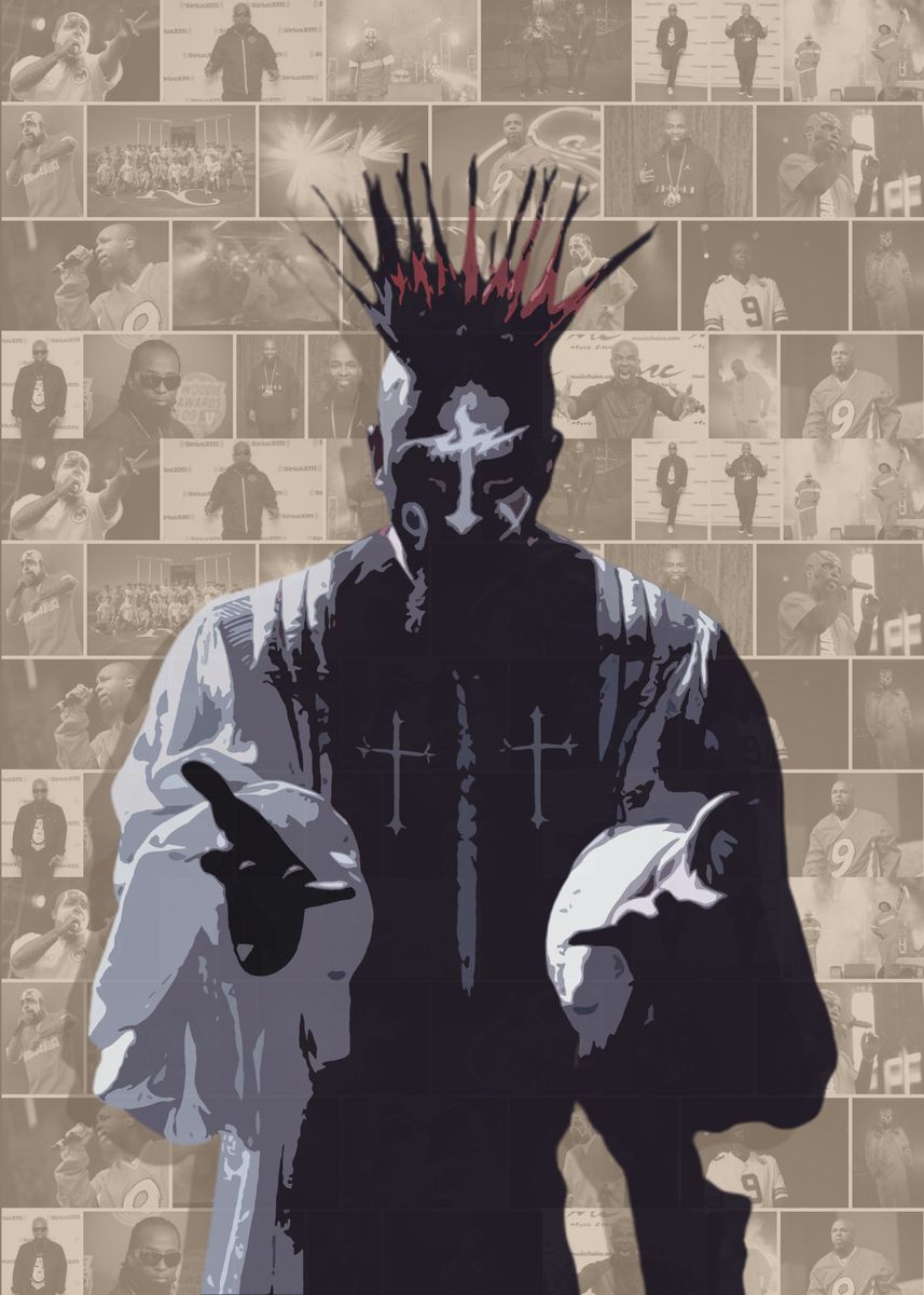 'Tech N9ne' Poster, picture, metal print, paint by Booth Callahan ...