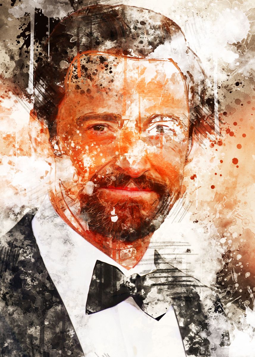 'Hugh Jackman' Poster, picture, metal print, paint by Alex Mann | Displate