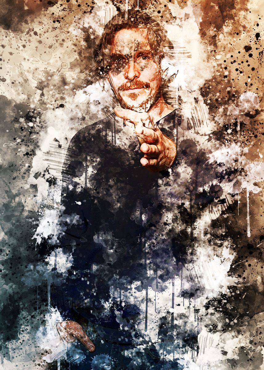 'Christian Bale' Poster by Alex Mann | Displate