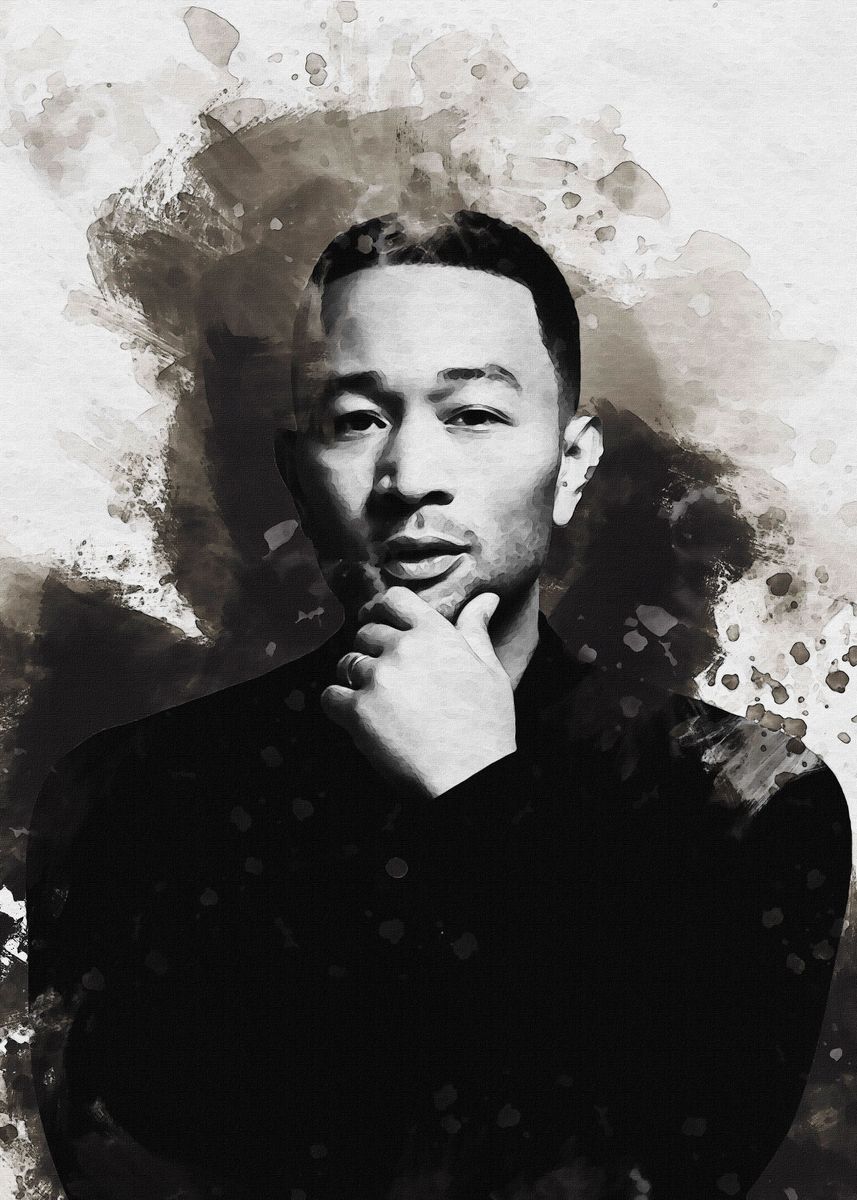 'John Legend' Poster, picture, metal print, paint by The Poster | Displate