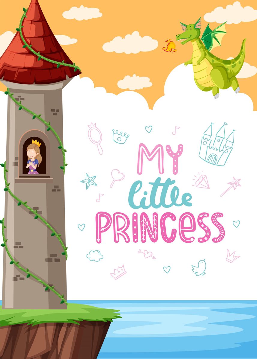 'Princess in the Castle ' Poster, picture, metal print, paint by Max ...