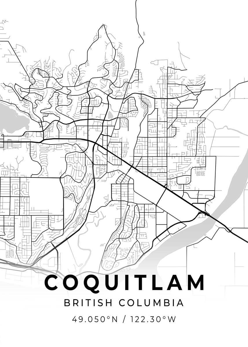 'Coquitlam British Columbia' Poster, picture, metal print, paint by ...