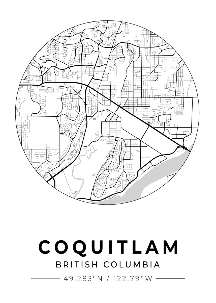 'Coquitlam British Columbia' Poster, picture, metal print, paint by ...