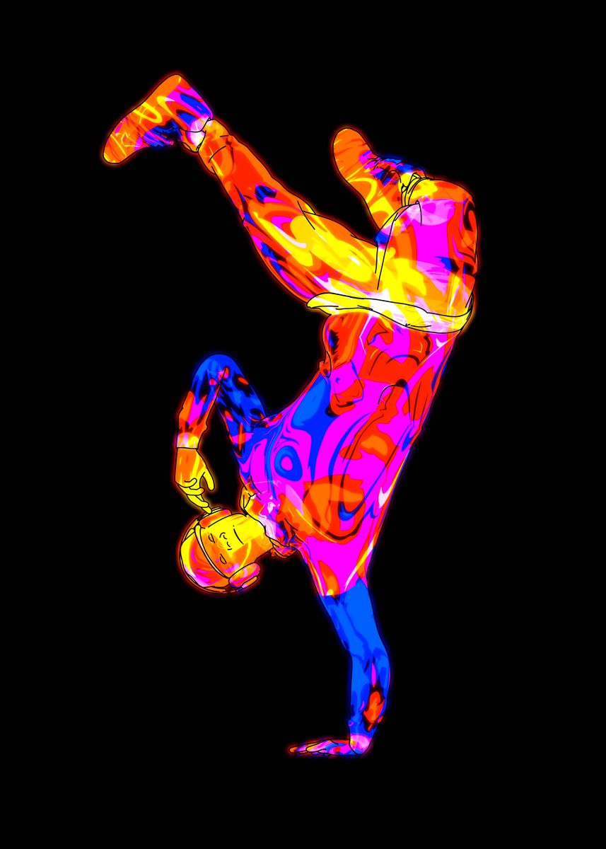 'Break Dance Three' Poster, picture, metal print, paint by Sativa Jones ...