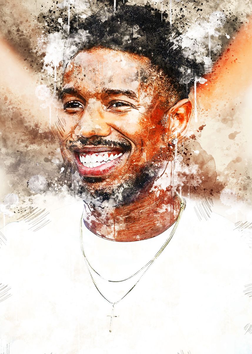 'Michael B Jordan' Poster, picture, metal print, paint by Alex Mann ...