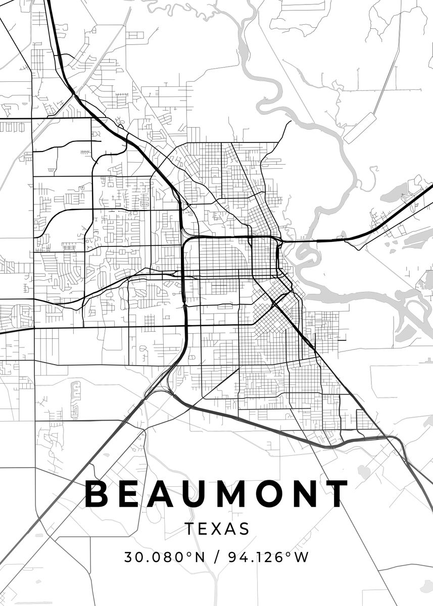 'Beaumont Texas' Poster, picture, metal print, paint by Conceptual ...