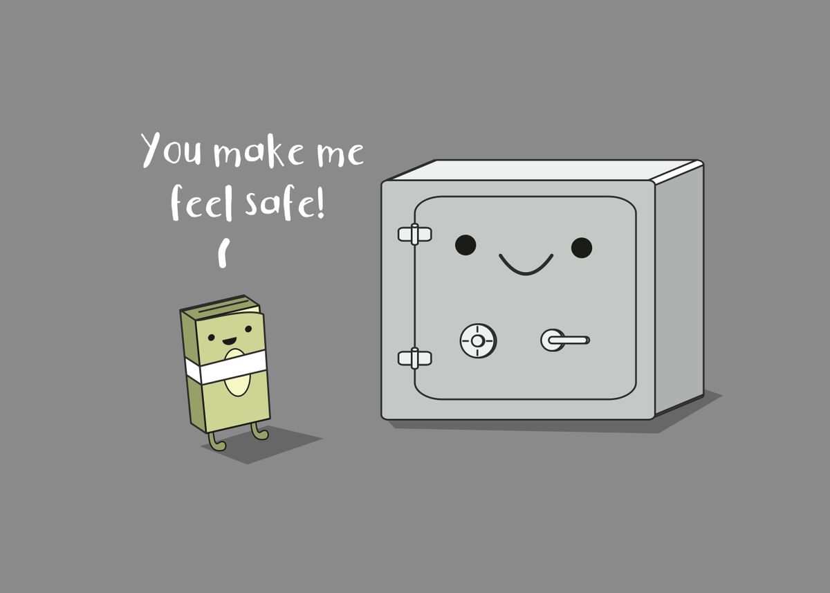 'You make me feel safe pun' Poster by Guntah | Displate