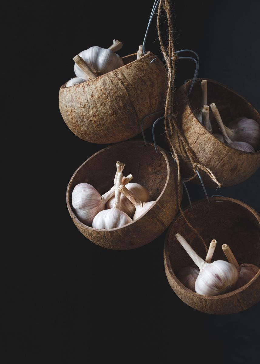 'Garlic bulbs' Poster, picture, metal print, paint by TaTu Art | Displate