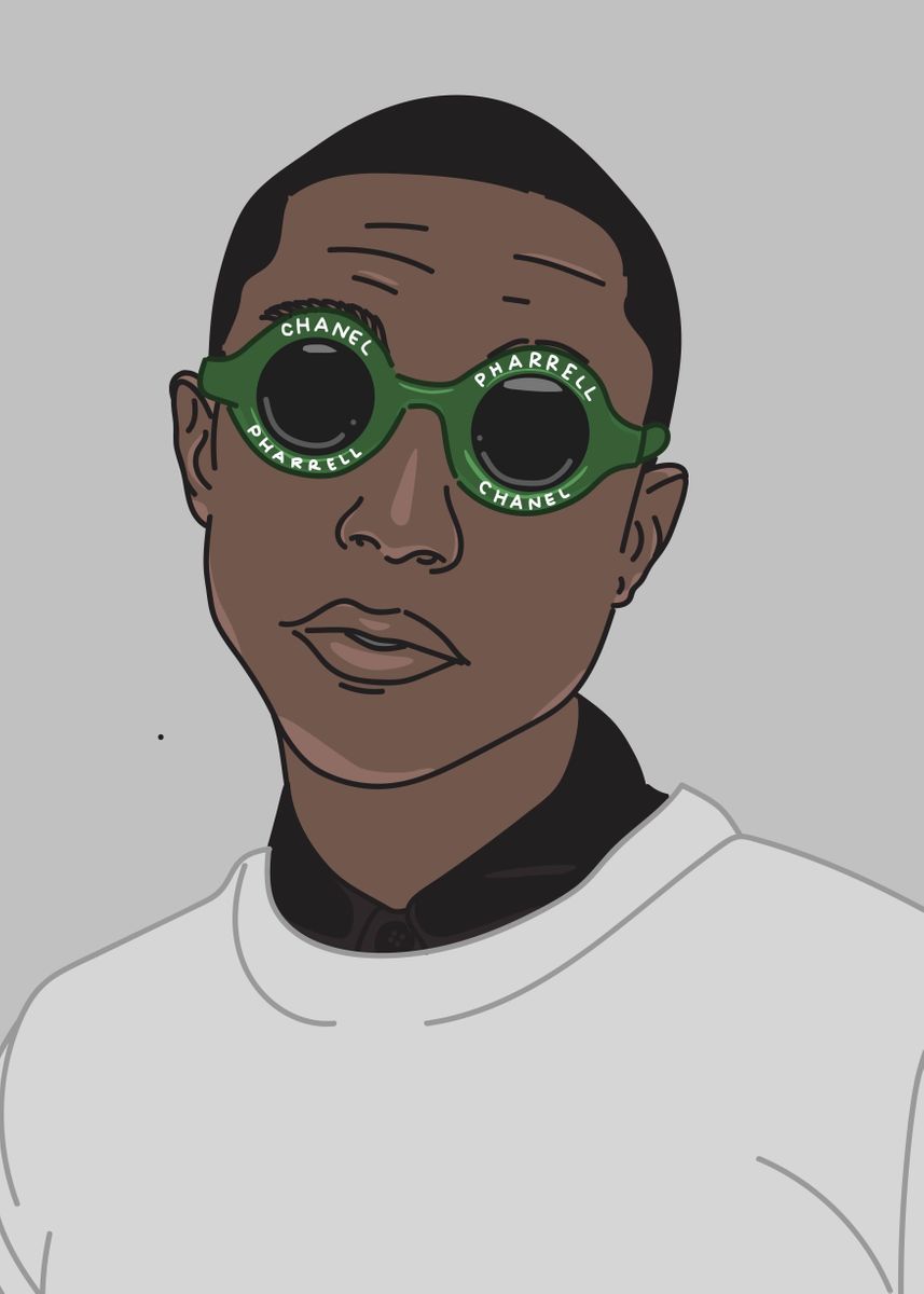 'Pharrell Williams' Poster, picture, metal print, paint by Fajar ...