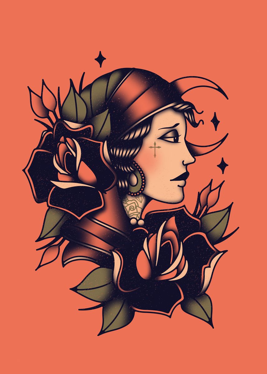 'Gipsy' Poster, picture, metal print, paint by Plugaru Catalin | Displate