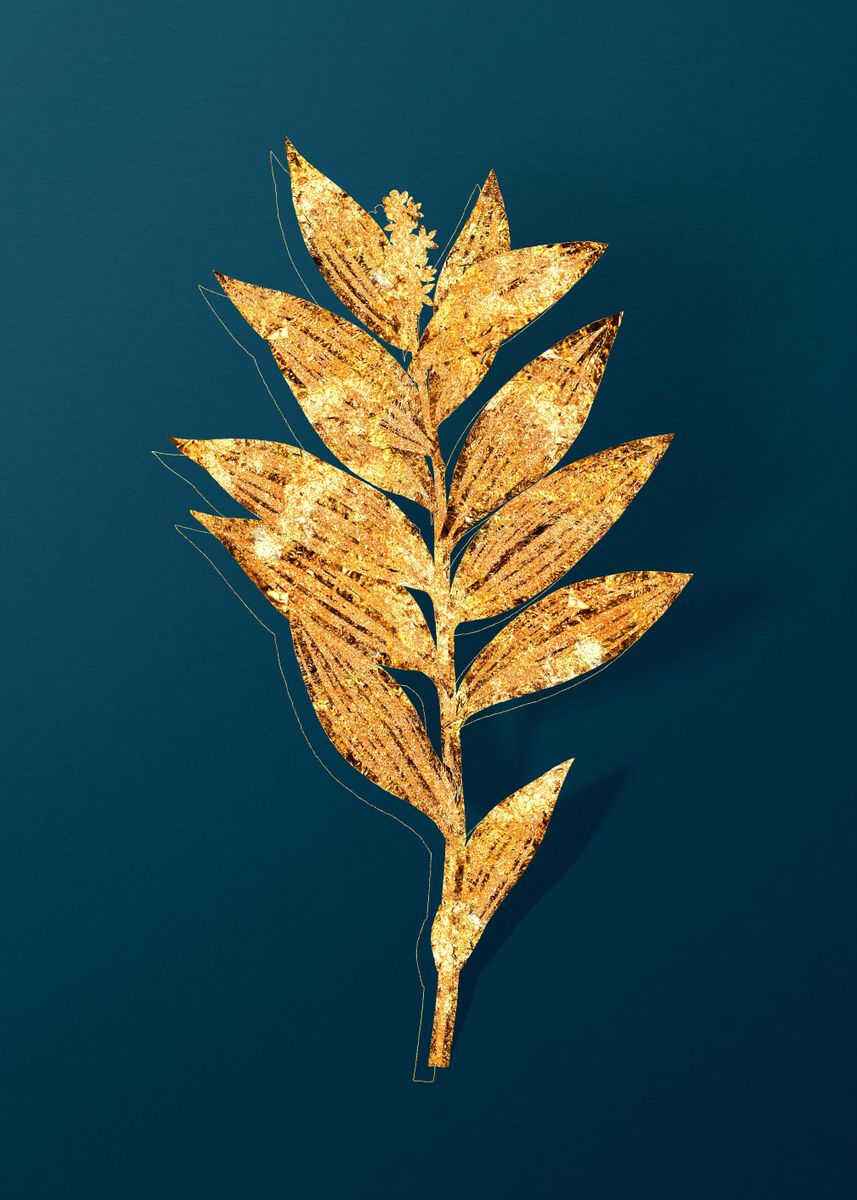 'Gold Flower Illustration' Poster, picture, metal print, paint by Holy ...