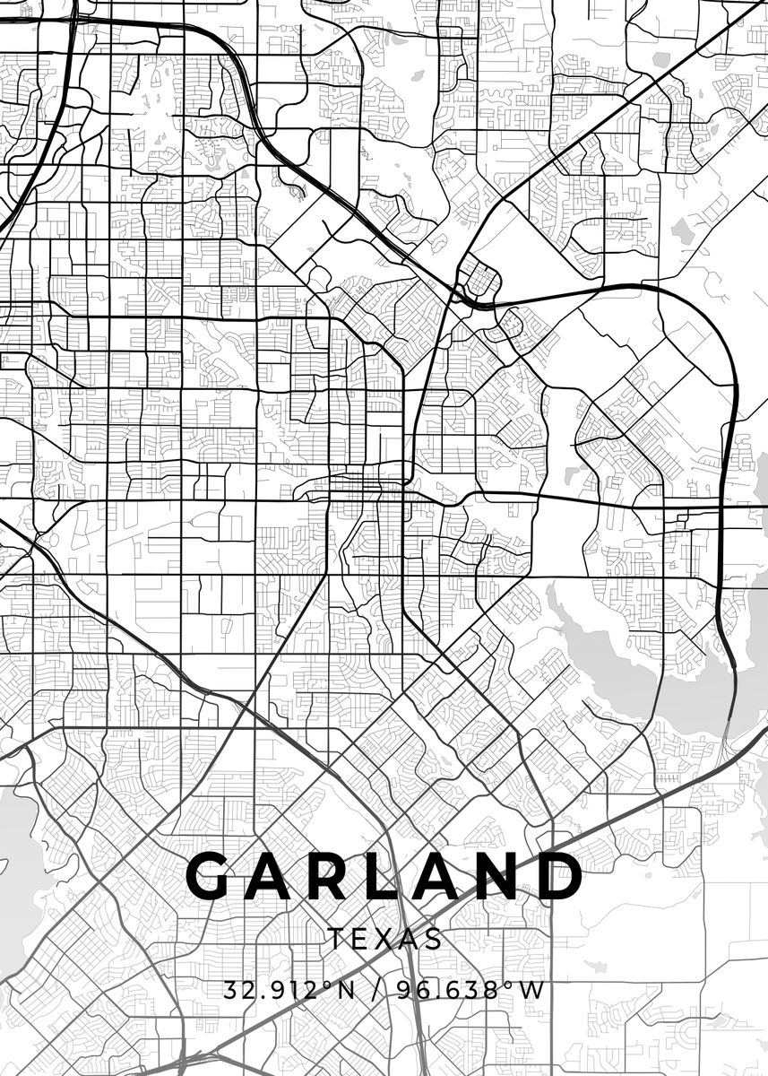 'Garland Texas' Poster, picture, metal print, paint by Conceptual ...