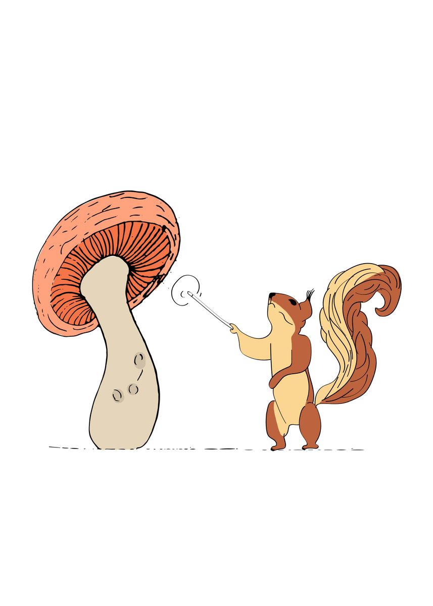 'Magic squirrel' Poster by Carolina Vargas | Displate