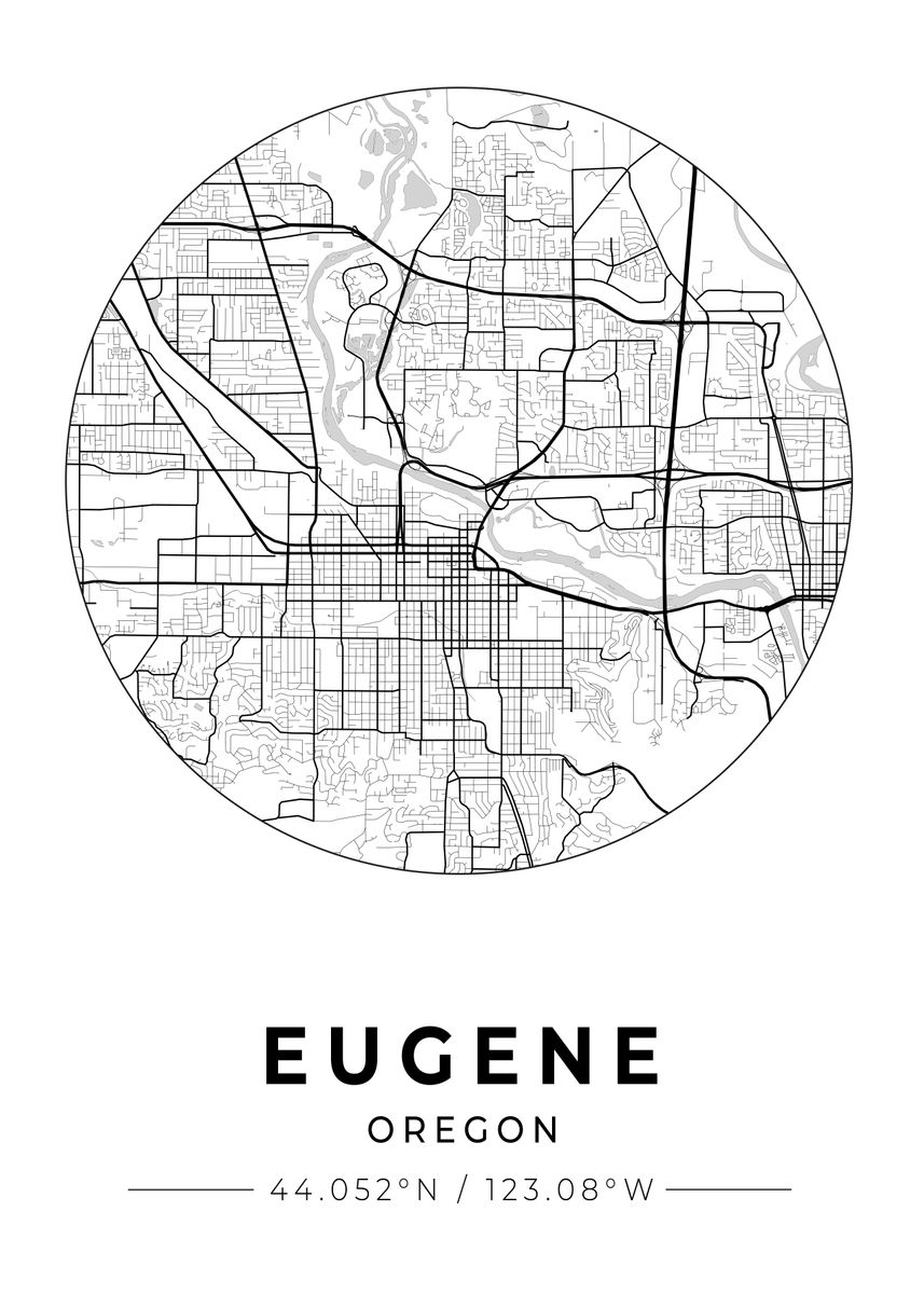 'Eugene Oregon' Poster, picture, metal print, paint by Conceptual ...